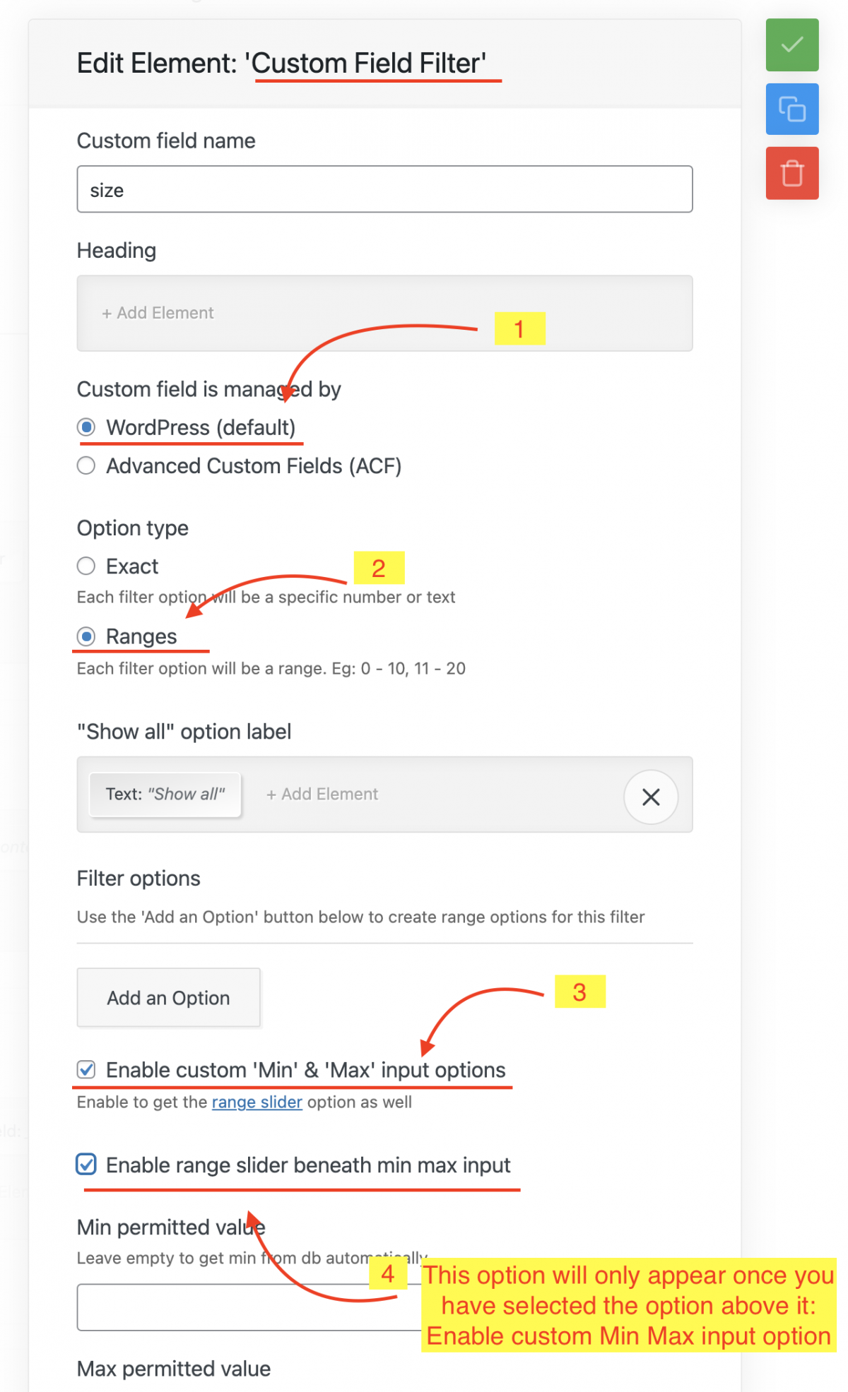 Range slider filters for Custom Field and Price – WC Product Table PRO
